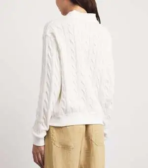 Polo Ralph Lauren Cotton Cable-knit Polo Collar Sweater