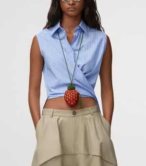 Loewe X Paula's Ibiza Striped Sleeveless Shirt - Blue