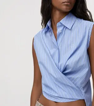Loewe X Paula's Ibiza Striped Sleeveless Shirt - Blue
