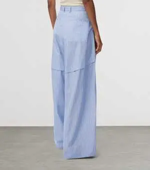 Loewe X Paula's Ibiza Striped Paneled Trousers - Blue