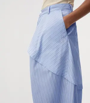 Loewe X Paula's Ibiza Striped Paneled Trousers - Blue