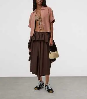 Loewe X Paula's Ibiza Suede Short-sleeve Shirt - Pink