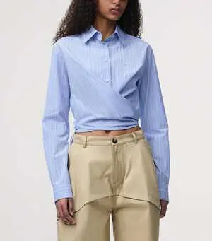 Loewe X Paula's Ibiza Striped Shirt - Blue