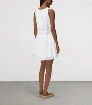 Loewe Cotton Poplin Mini Dress - Beige