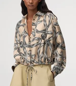 Loewe X Paula’s Ibiza Silk Twill Blouse - Pink
