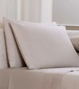 Frette Cotton Lush Ajour Standard Pillowcase Set - Grey