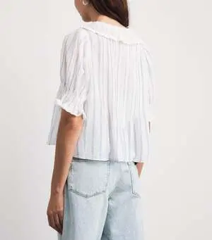 DÔEN Organic Cotton Henri Blouse - White