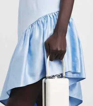 Sandro Lyocell-linen Asymmetric Ruffle Midi Dress - Blue