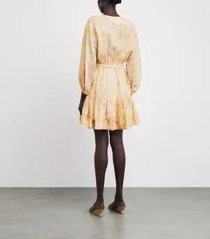 Sandro Floral Print Mini Dress - Pink