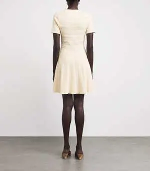 Sandro Knitted Button-up Mini Dress - Beige