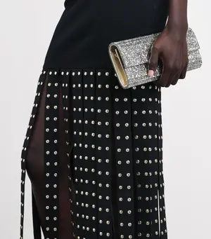 Sandro Knitted Fringe Midi Dress