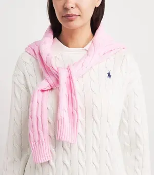 Polo Ralph Lauren Cotton Cable-knit Polo Collar Sweater