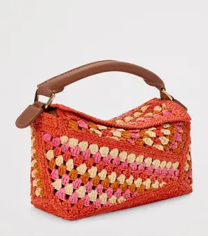 Loewe X Paula's Ibiza Mini Crochet Puzzle Edge Bag
