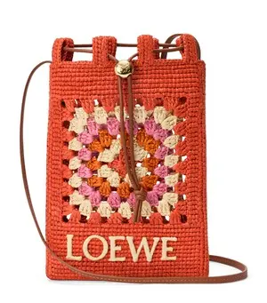 Loewe X Paula's Ibiza Crochet Pocket Patch Shoulder Bag