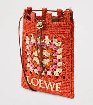 Loewe X Paula's Ibiza Crochet Pocket Patch Shoulder Bag