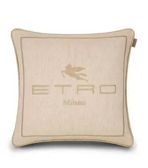 Etro Linen Embroidered Emilia Cushion - Yellow