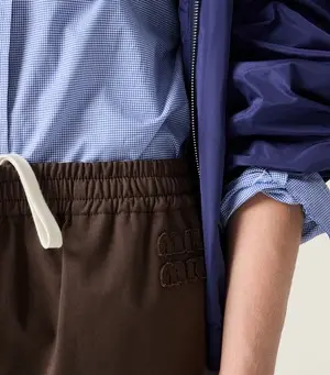 Miu Miu Cotton Logo Track Pants