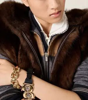 Miu Miu Shearling Hooded Gilet - Brown