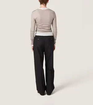 Miu Miu Wool Pinstripe Trousers
