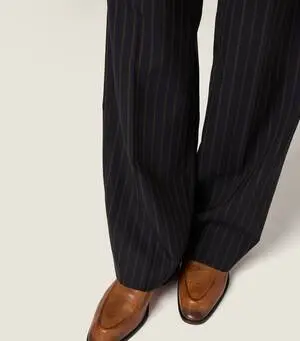 Miu Miu Wool Pinstripe Trousers