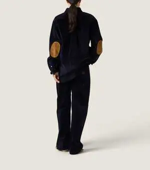 Miu Miu Corduroy Wide-leg Trousers - Blue