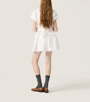 Miu Miu Cotton-linen Mini Dress