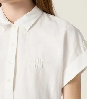 Miu Miu Cotton-linen Mini Dress