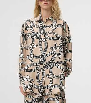 Loewe Silk Oversized Shirt - Beige