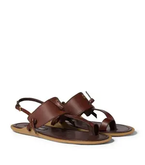 Miu Miu Leather Slingback Sandals