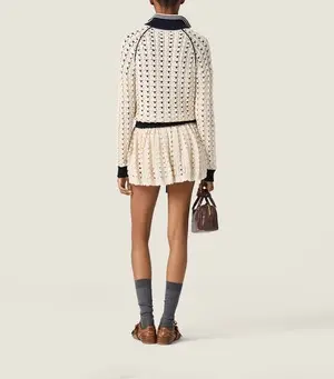 Miu Miu Crochet Zip-up Cardigan