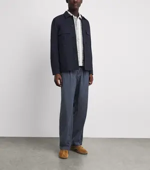 Paul Smith Seersucker Twin-pocket Overshirt - Blue
