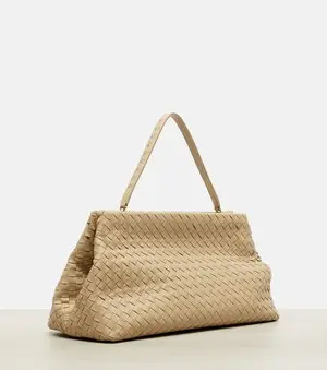 Bottega Veneta 1998 Intrecciato Leather Shoulder Bag - Beige