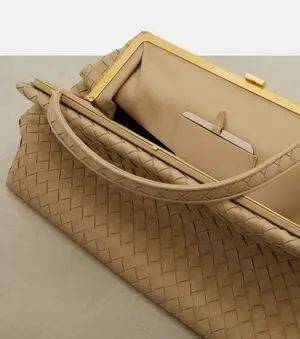 Bottega Veneta 1998 Intrecciato Leather Shoulder Bag - Beige