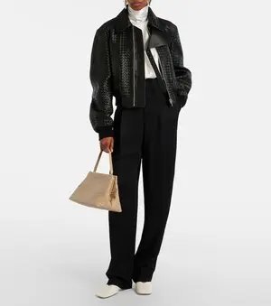 Bottega Veneta 1998 Intrecciato Leather Shoulder Bag - Beige