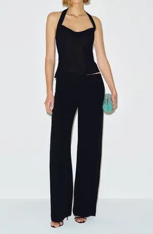 REFORMATION Hastings Halter Top - Black
