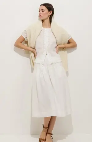 ALEX MILL Ramie Midi Skirt