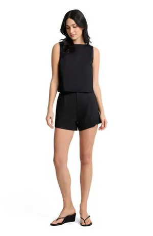 Onia Tailored Stretch Linen Short - Black