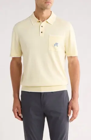 MALBON Blue Jay Knit Polo