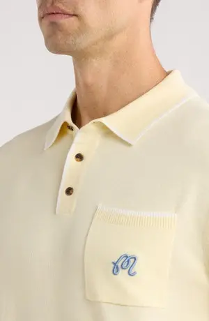 MALBON Blue Jay Knit Polo