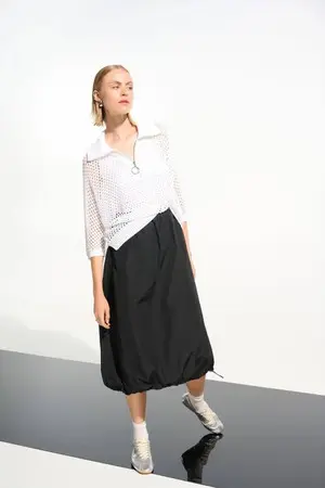 Joseph Ribkoff Viscose Blend Boxy Knit Sweater - White