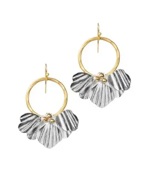 MATR BOOMIE Sayuri Petal Hoop Earrings - Silver