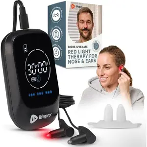 LIFEPRO Red Light Therapy Device For Nose & Ears Infrared Sinus Relief