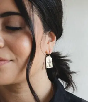 MATR BOOMIE Patra Leaf Drop Earrings