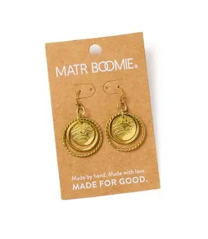 MATR BOOMIE Yashi Embossed Ring Dangle Earrings