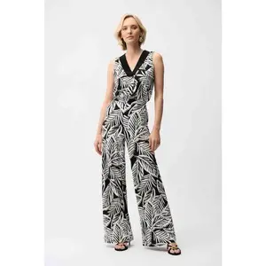 Joseph Ribkoff Silky Knit Tropical Print Trapeze Top