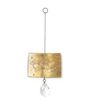 MATR BOOMIE Colorado State Blue Columbine Engraved Suncatcher - Brass