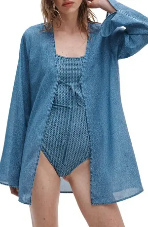 Rag & Bone Rb Miramar Crinkle Cover-up Top