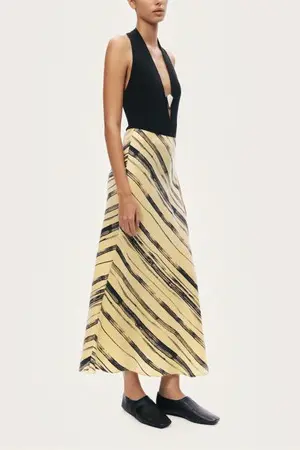 NOCTURNE Lightweight Printed Midi Skirt