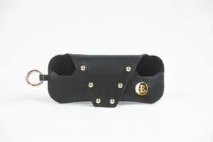 EVA INNOCENTI EVA INNOCENTI Sunglasses Case With Gold-Finish Studs Black