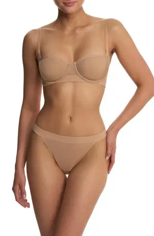 Natori True Zen Mesh Balconette Bra - Buff